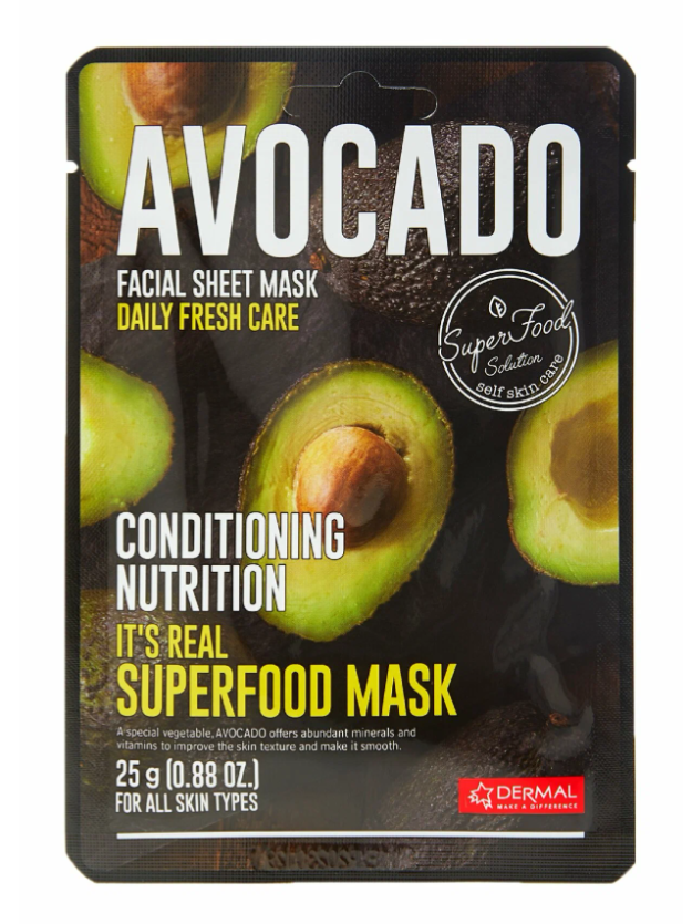 DERMAL Superfood Маска для лица c авокадо 25г