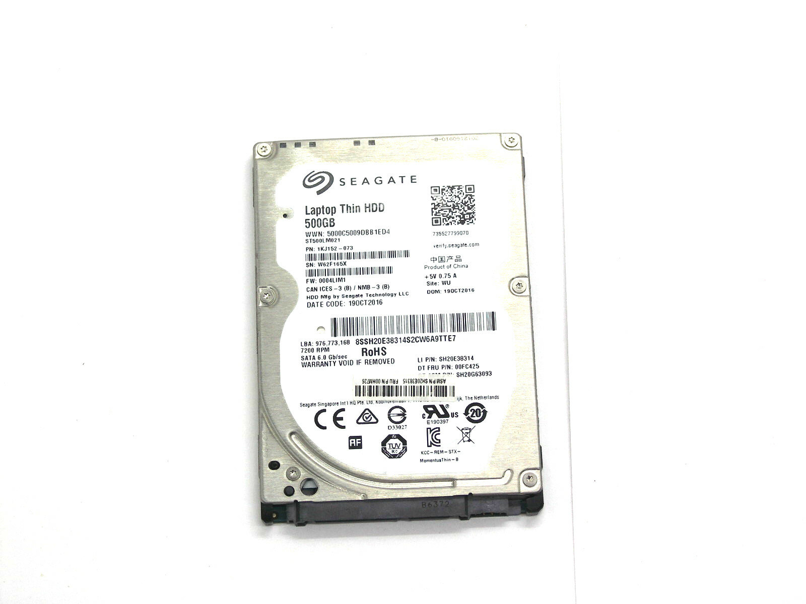 Жесткий диск 2,5" 500 GB Seagate ST500LM021 SATA Thin