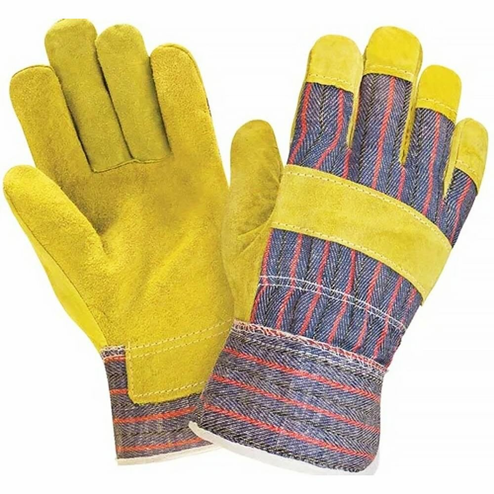 Перчатки защитные рабочие кожаные спилковые 'ангара люкс" Спецобъединение