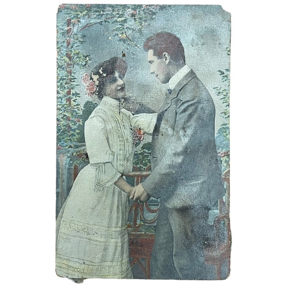 Почтовая открытка "Жених и невеста. Свадьба" 1900-1917 гг. Германия
