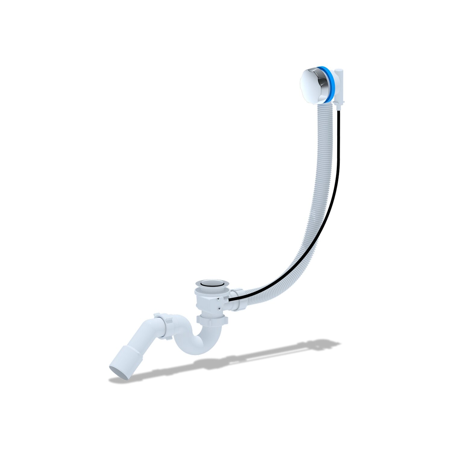 Обвязка на ванну 1 1/2*40 полуавтомат Е411 (ЕМ411) АНИ пласт пер. труба 40*50 (пластик хром)