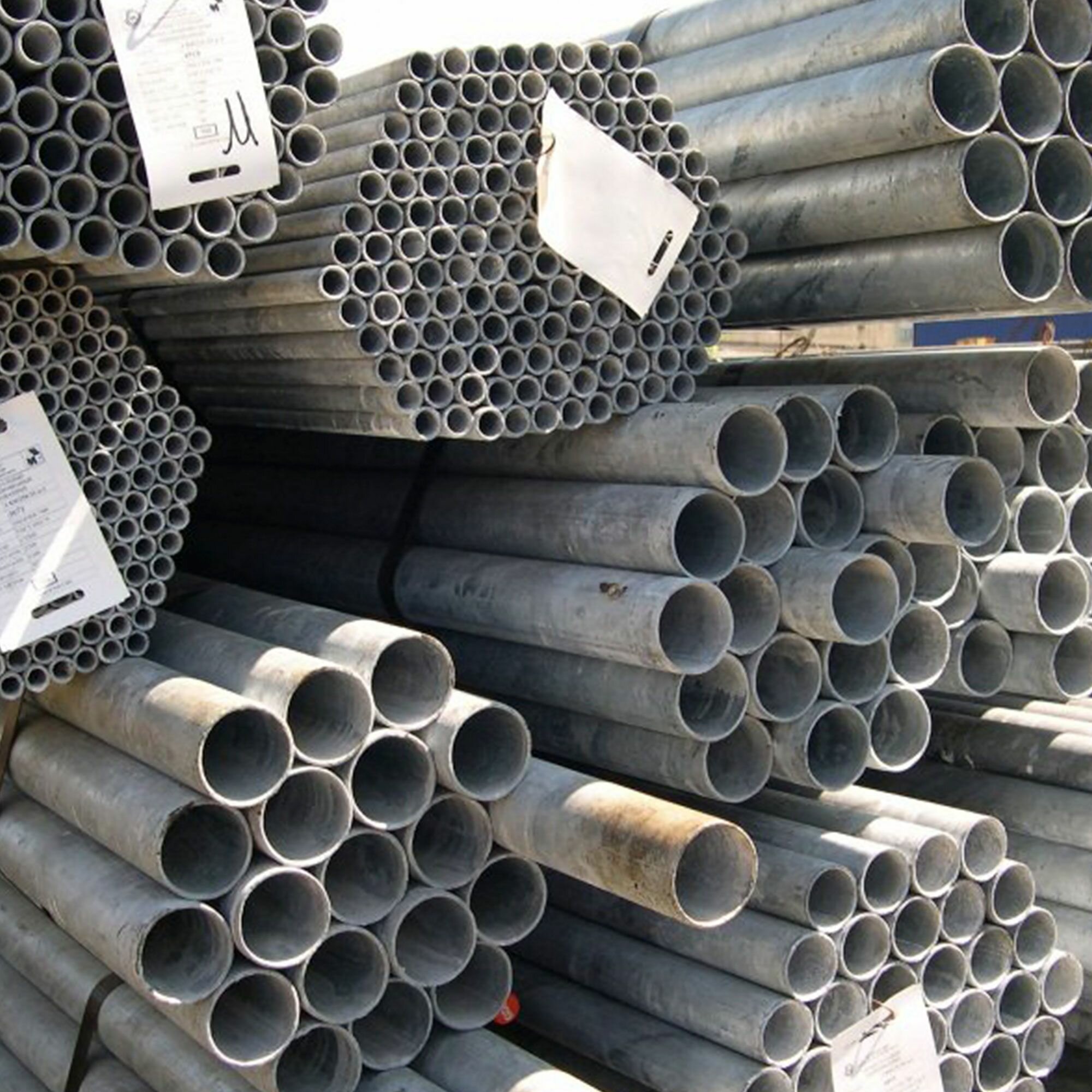 Труба оцинкованная, круглая стальная ВГП ДУ 32х3,2 ГоСТ 3262-75, длина- 40см. 1шт