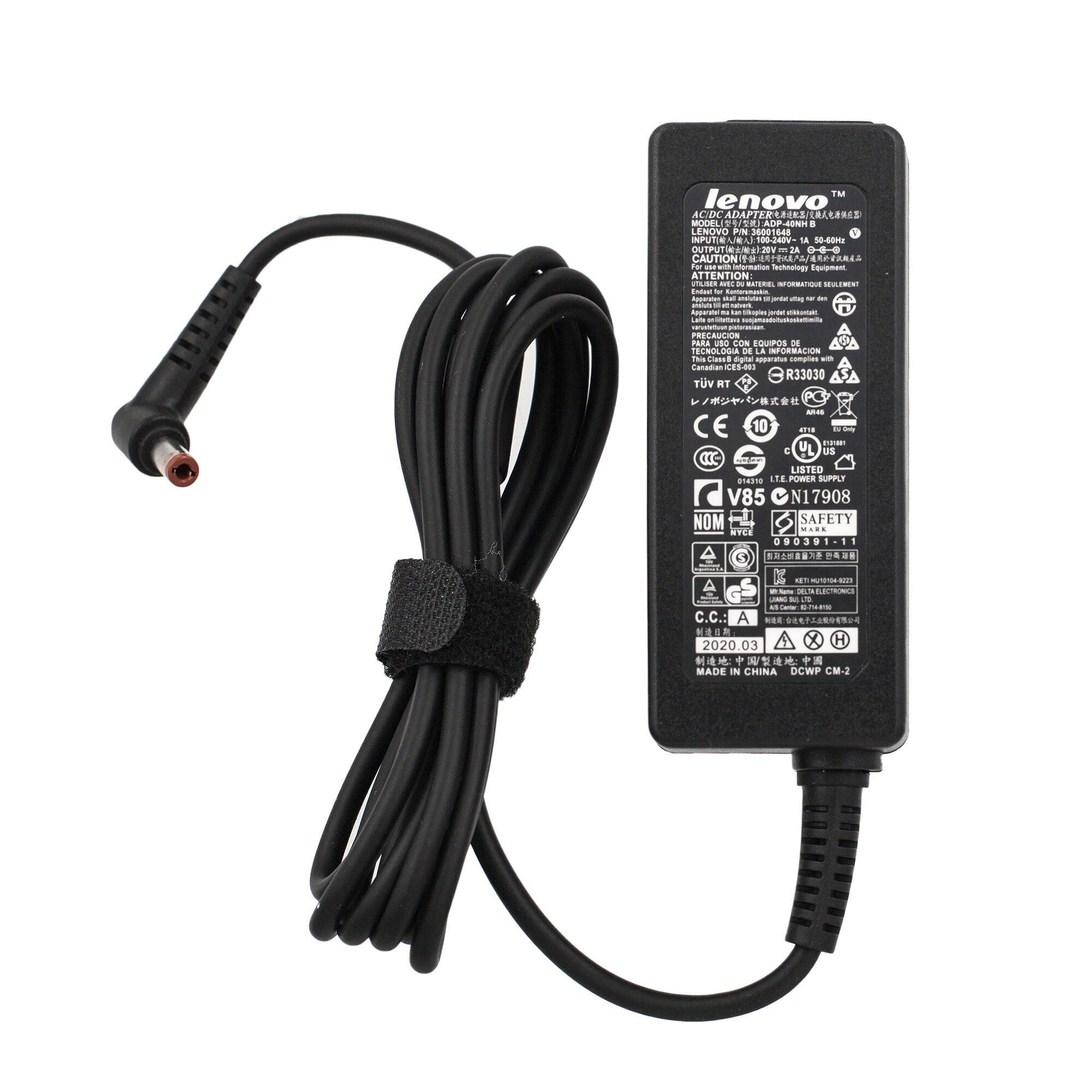 Блок питания для ноутбука LENOVO IDEAPAD S10 / LENOVO IDEAPAD S10-2 / LENOVO IDEAPAD S12 / LENOVO IDEAPAD U310 / LENOVO IDEAPAD S10-3 S9 / LENOVO M30-70 / MSI WIND U100 / PA-1400-12 / LN-A0403A3C - зарядка 20V 2A 5.5x2.5mm 40W