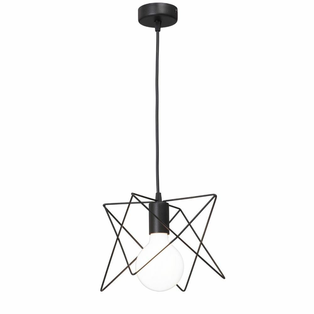 Люстра Vitaluce V4168-1/1S, 1хE27 Макс. 60Вт Черный, Матовый / Виталюче.