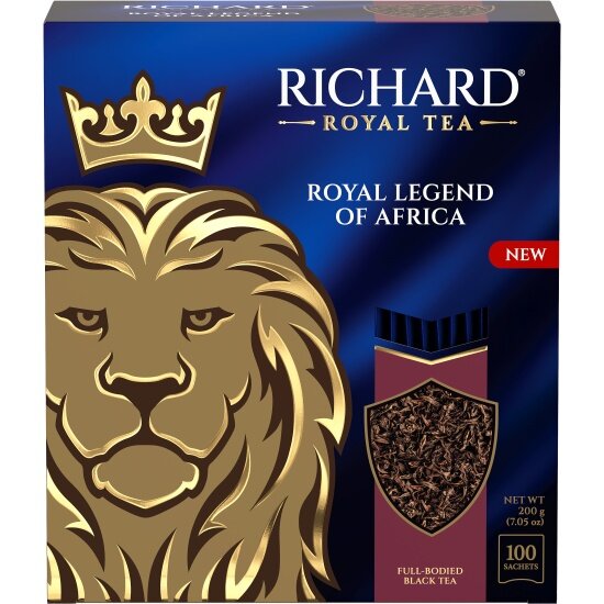 Чай черный Richard (Ричард) "ROYAL LEGEND OF AFRICA" 100 пакетиков