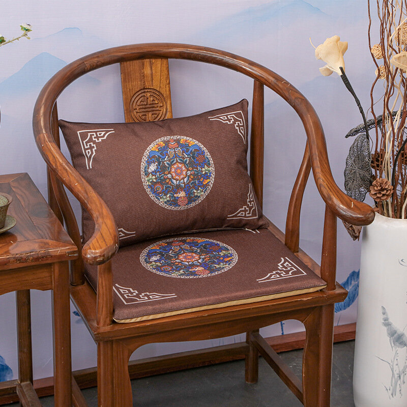 Новая подушка для стула в китайском стиле, круглая, из красного дерева, подушка для стула из массива дерева, подушка для чайного стула, подушка для сиденья из дерева, подушка для табурета, подушка для обеденного стола
