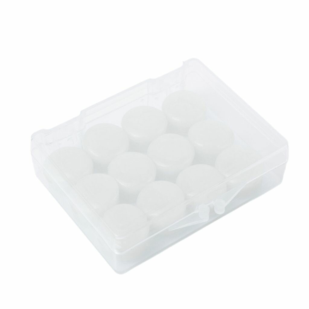 12 шт. Многоразовые силиконовые беруши для серфинга, подходят для плавания и путешествий, Белый