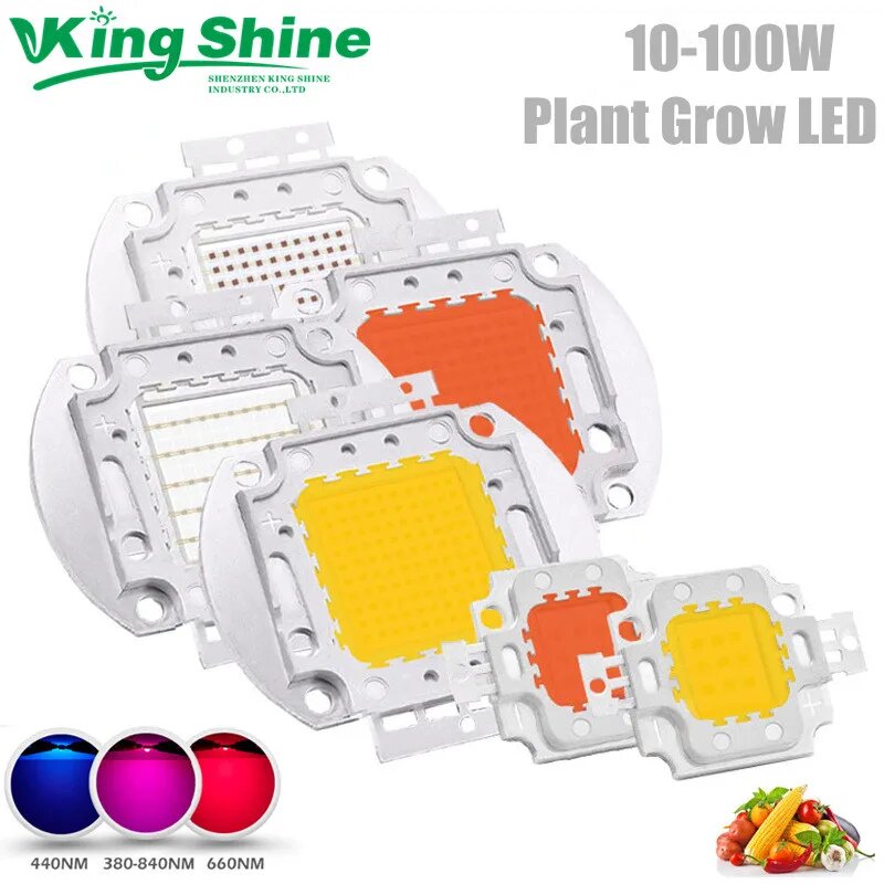 Светодиодный чип KsGrowl Deep Red 660NM 10W