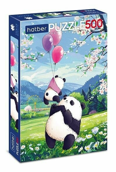 Пазл 500 деталей. Плюшевые панды (Premium) 500ПЗ2_32205