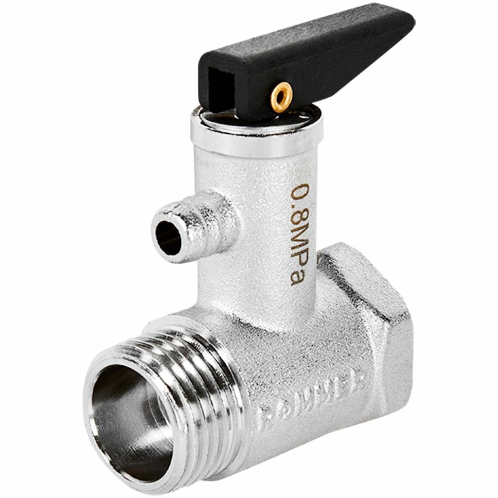 Предохранительный клапан для водонагревателя ROMMER 1/2" 8 бар RVS-1007-008015