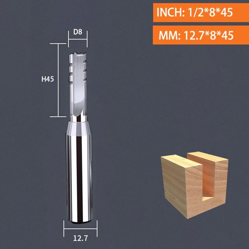 Концевая фреза Vsharp 12.7x8x45 мм, 3-зубая