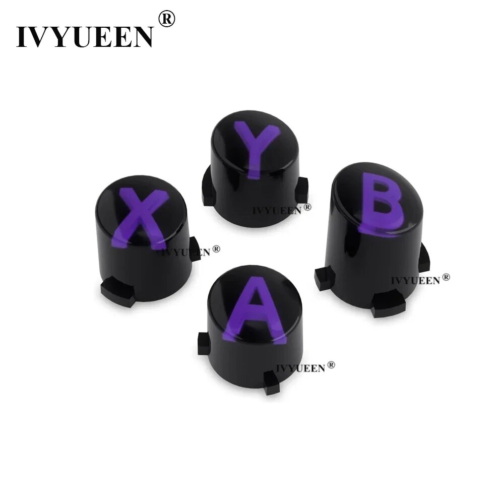 Набор кнопок для контроллера IVYUEEN Xbox One Series S X Core Фиолетовый, Black Purple
