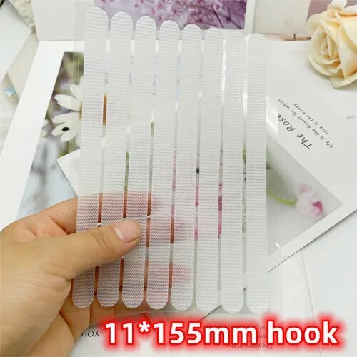 Самоклеящаяся липучка из нейлона для рукоделия 8-32 пар white 8pair, 11X155mm hook