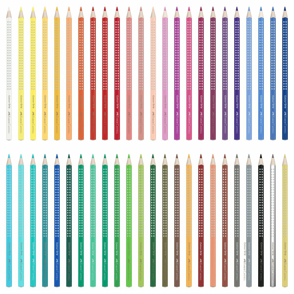 Карандаши цветные 48 цветов Faber-Castell Grip (3гр) картон, европодвес (112449)