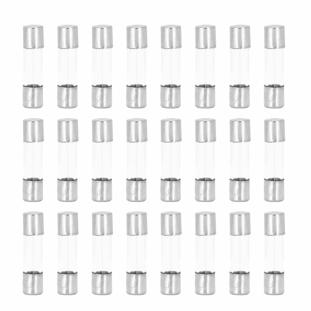 100 шт, 250 В, быстрый предохранитель, стеклянная трубка, предохранитель для защиты цепи, 5 x 20 мм