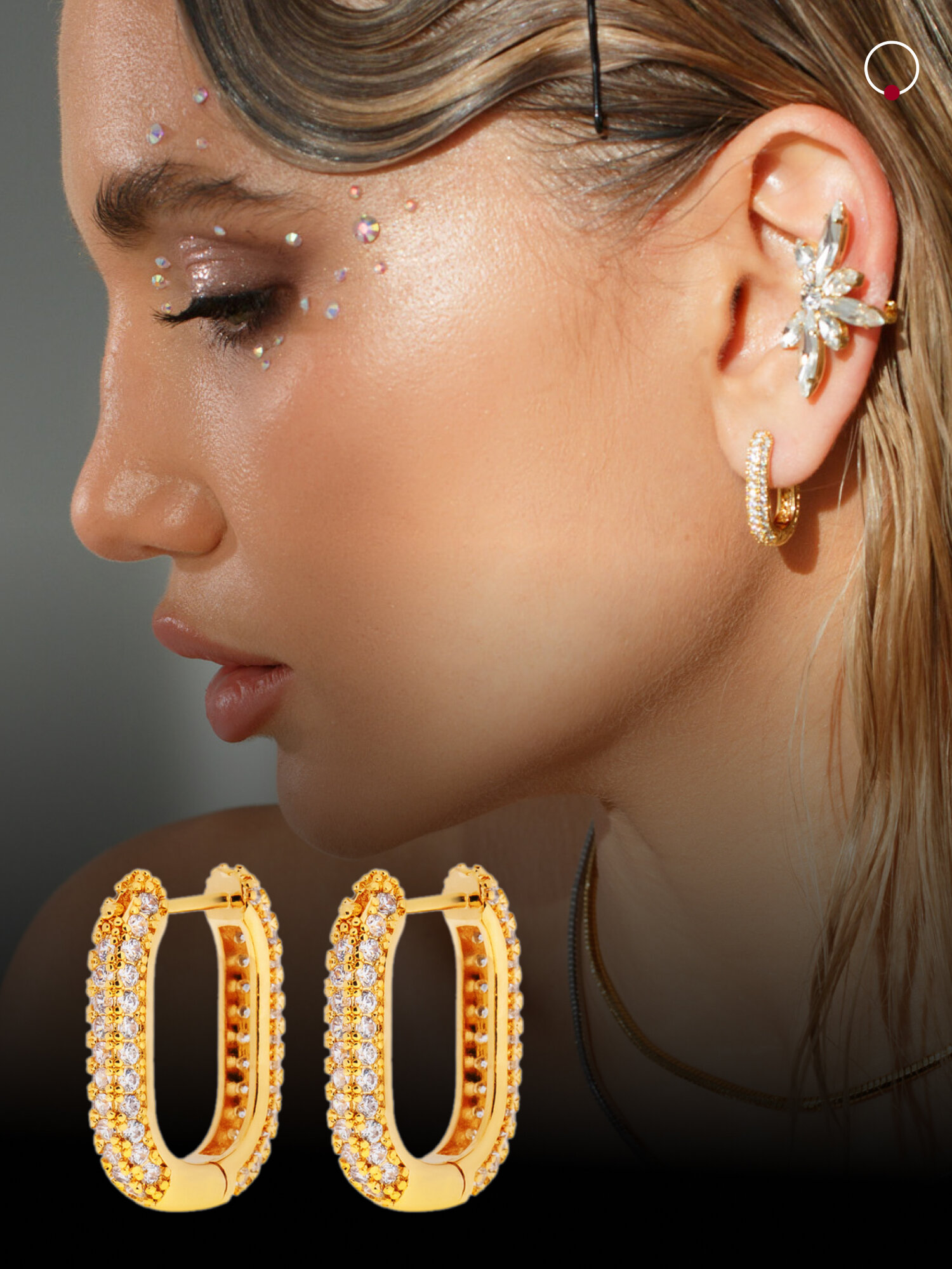 Серьги конго, кристалл