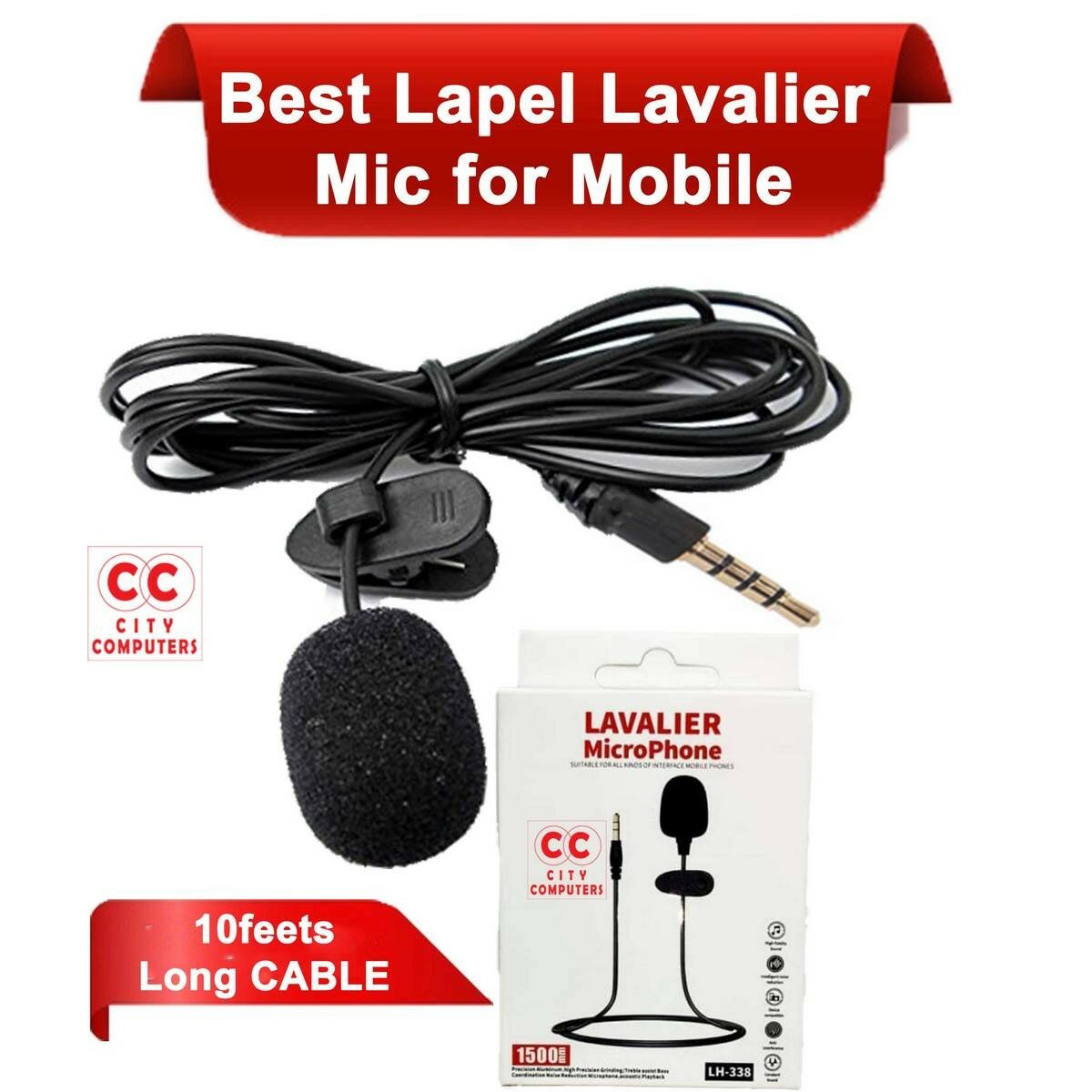 Пристегивающийся к воротнику галстук мобильный телефон петличный микрофон микрофон для ios Android сотовый телефон (длин