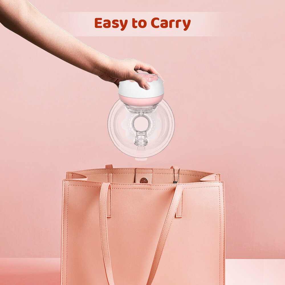 Носимые молокоотсосы, бесконтактный электрический молокоотсос для грудного вскармливания, 4 режима, 12 уровней всасывания, низкий уровень шума, встроенная батарея, молокоотсос объемом 180 мл для домашнего использования и путешествий, 1 упаковка