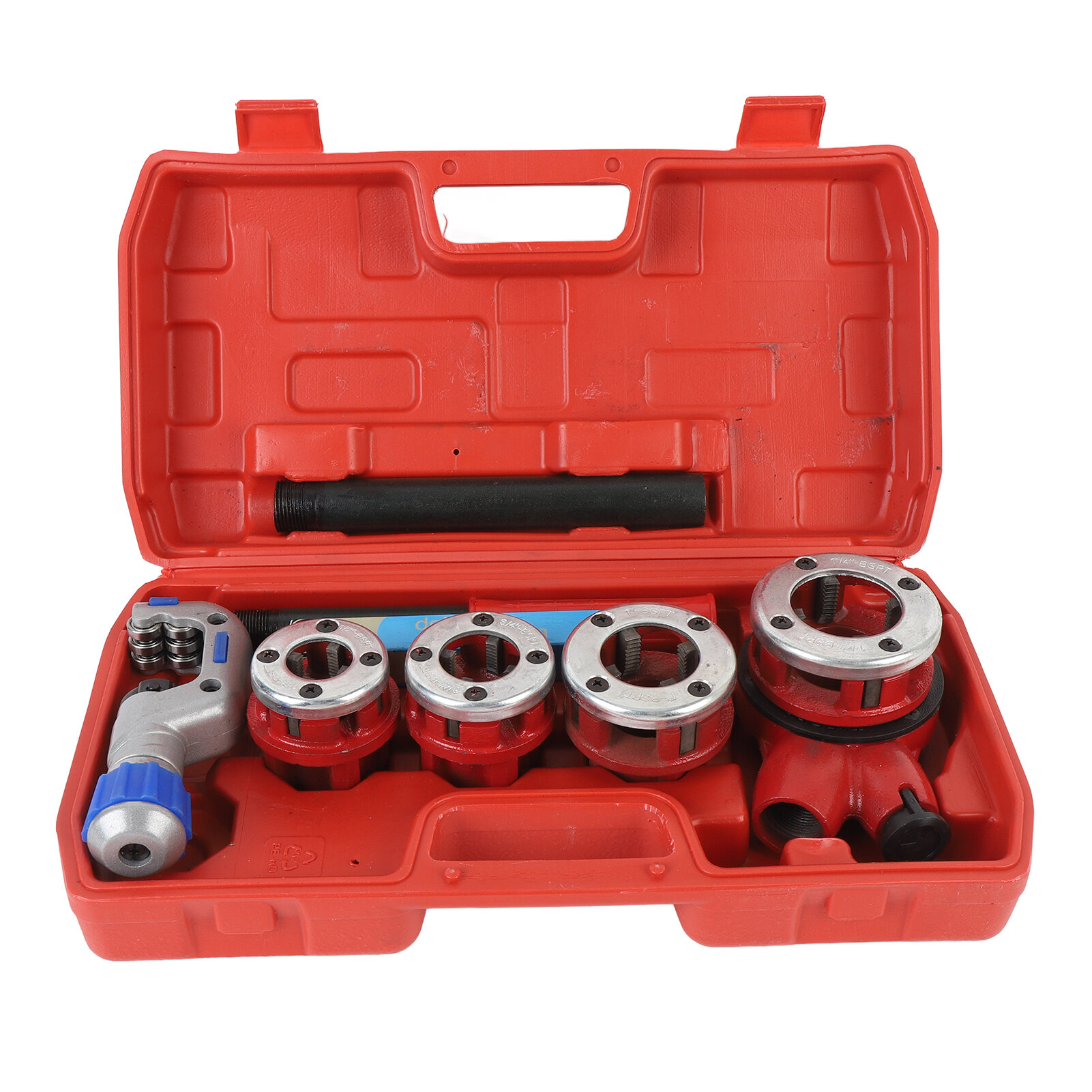 Набор для нарезки резьбы на трубах с 4 плашками 1/2-1 1/4 дюйма