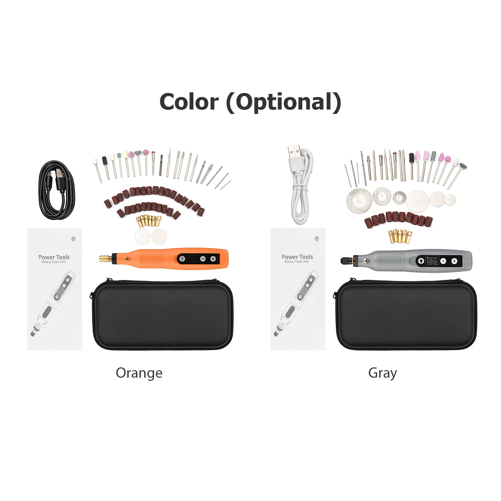 Портативный мини-гравер, аккумуляторный, 5 скоростей, с насадками, LED, для резки, шлифовки, гравировки, полировки