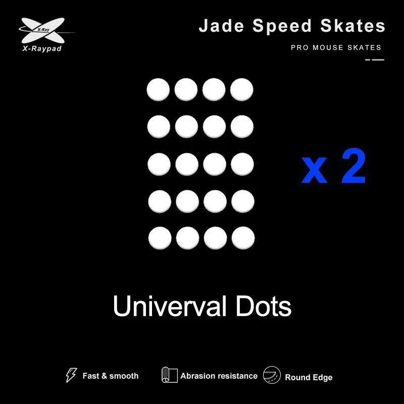 X-Raypad Jade Speed DIY Универсальные коньки для мыши в горошек Универсальные точки из птфэ 0,8 мм для тканевого и пластикового коврика для мыши, Jade DIY dots