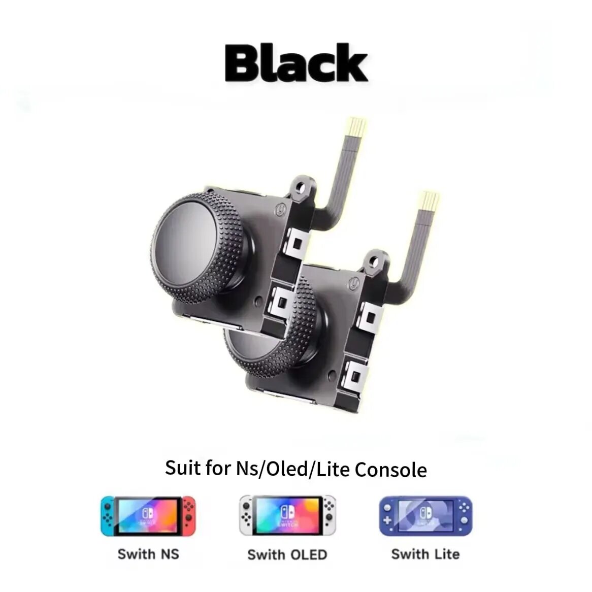 Аналоговый джойстик DEB для Nintendo Switch/Lite/OLED, 2X black