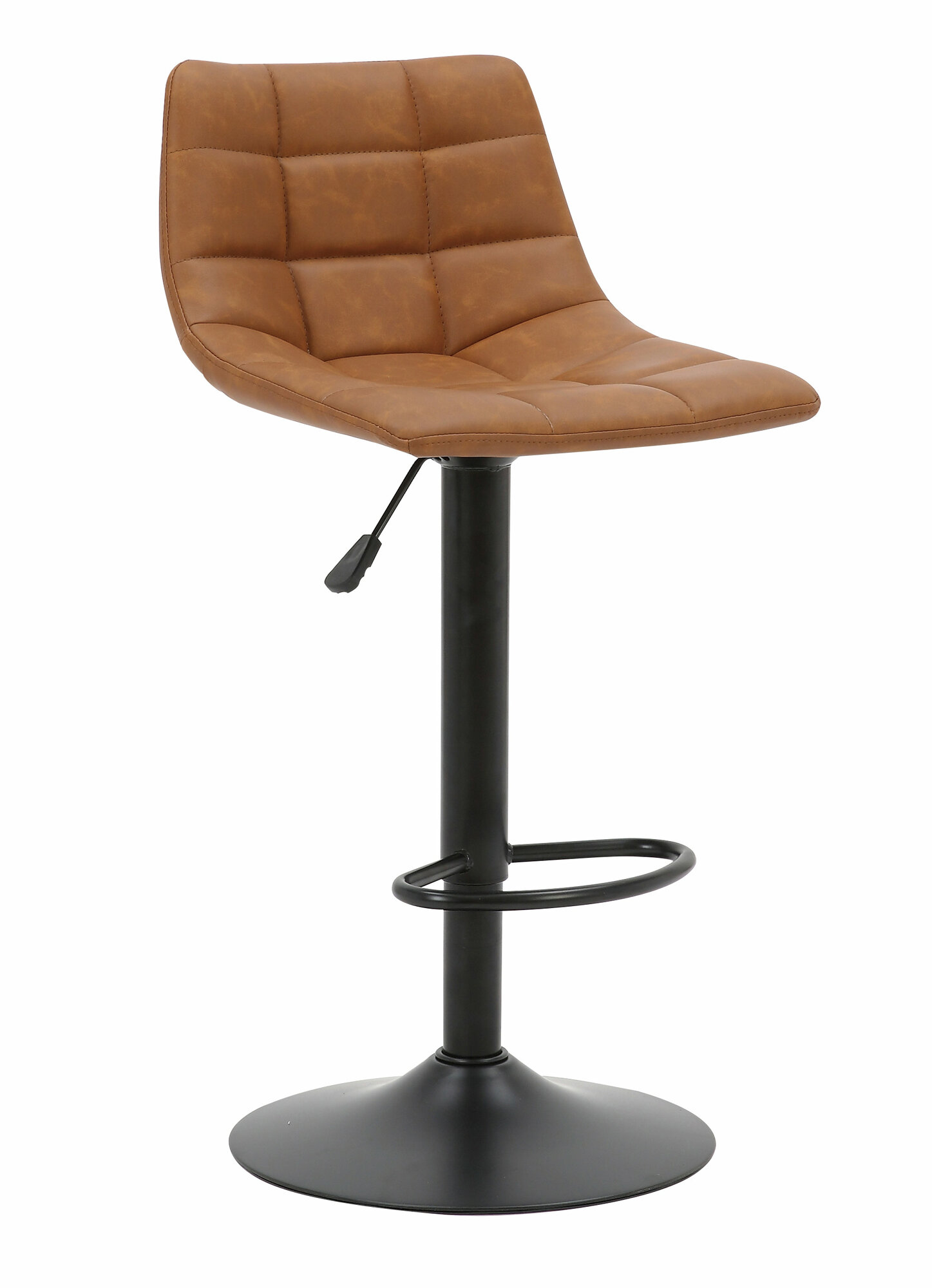 Стул барный DALLAS 430х450х850(1060) мм полиуретан/металл коричневый