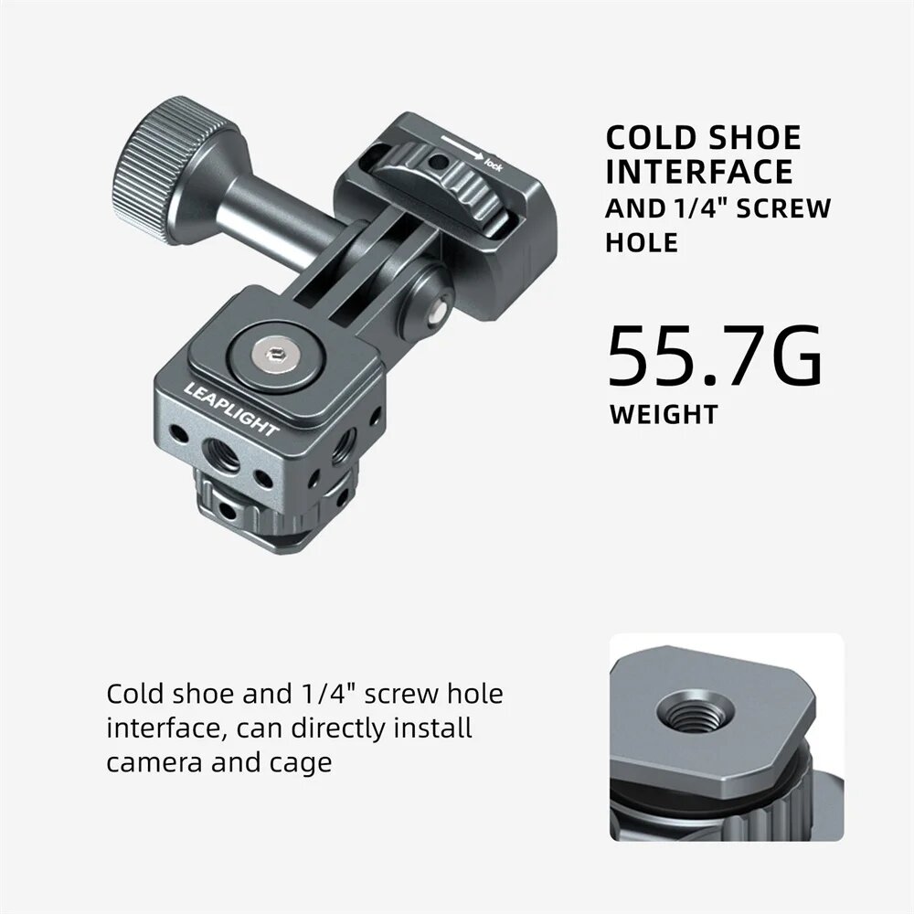 LEAPLIGHT Универсальный быстросъемный адаптер для экшн-камер cold shoe