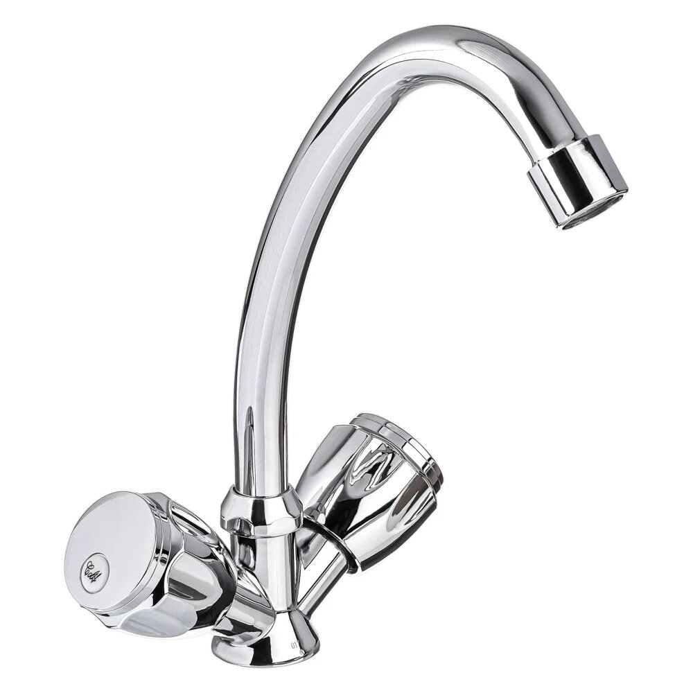 Смеситель для кухни СоюзКран поворотный излив 20см, керам. кран-буксы, хром, для вашей кухни