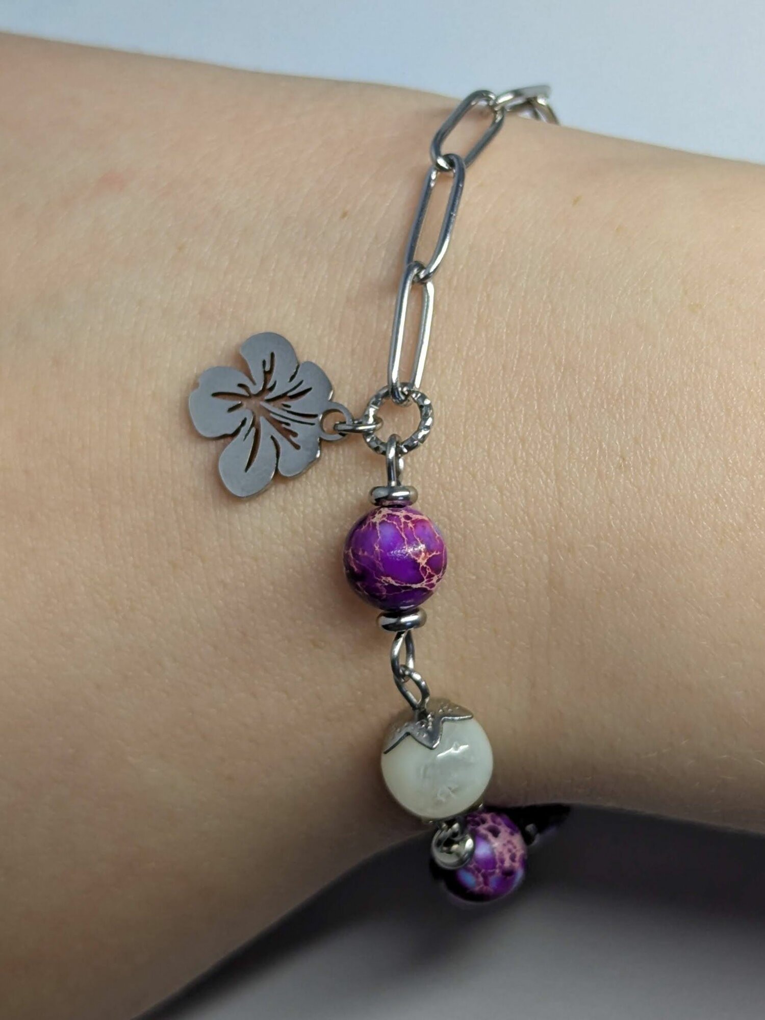 Браслет, опал, кахолонг