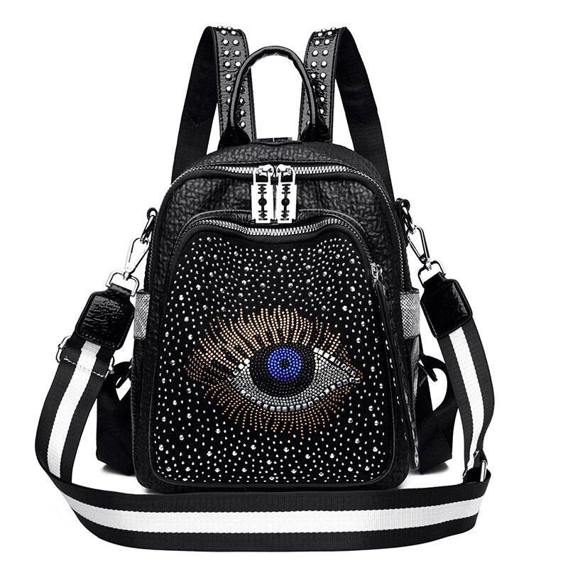 Женский рюкзак Hot Diamond 2023, новинка 2023 года, универсальный, индивидуальный, высококачественный, в западном стиле, большой вместительный трендовый рюкзак двойного назначения