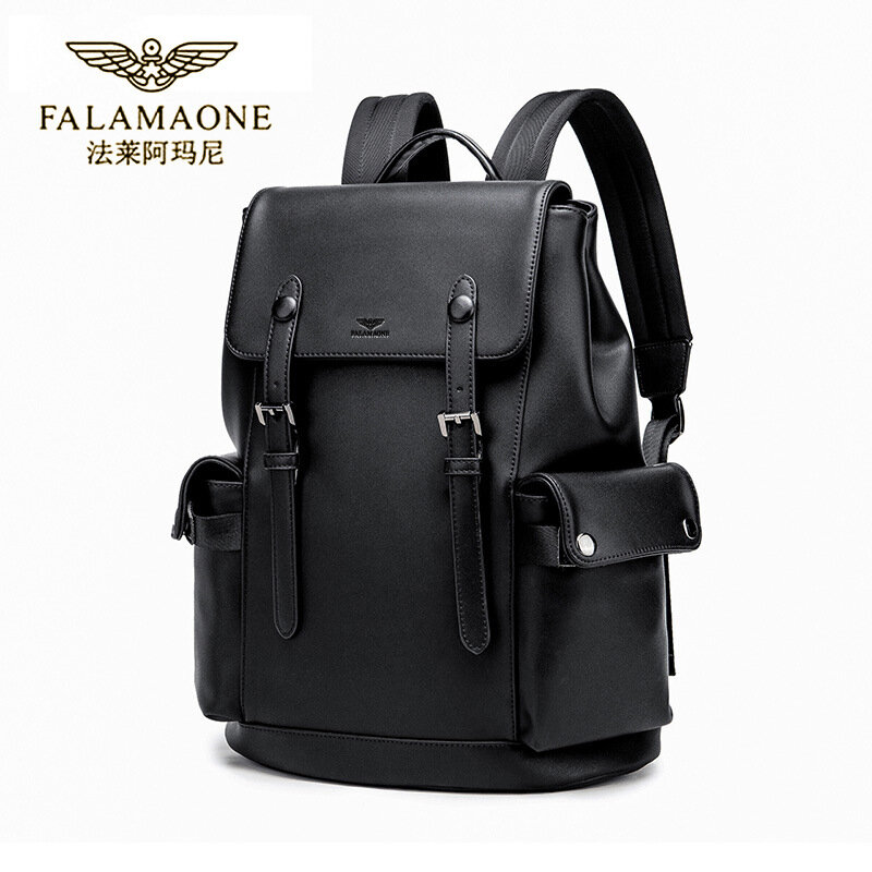 Мужской деловой рюкзак Falai Armani, модная и универсальная компьютерная сумка, дорожная сумка, модный рюкзак, натуральная кожа