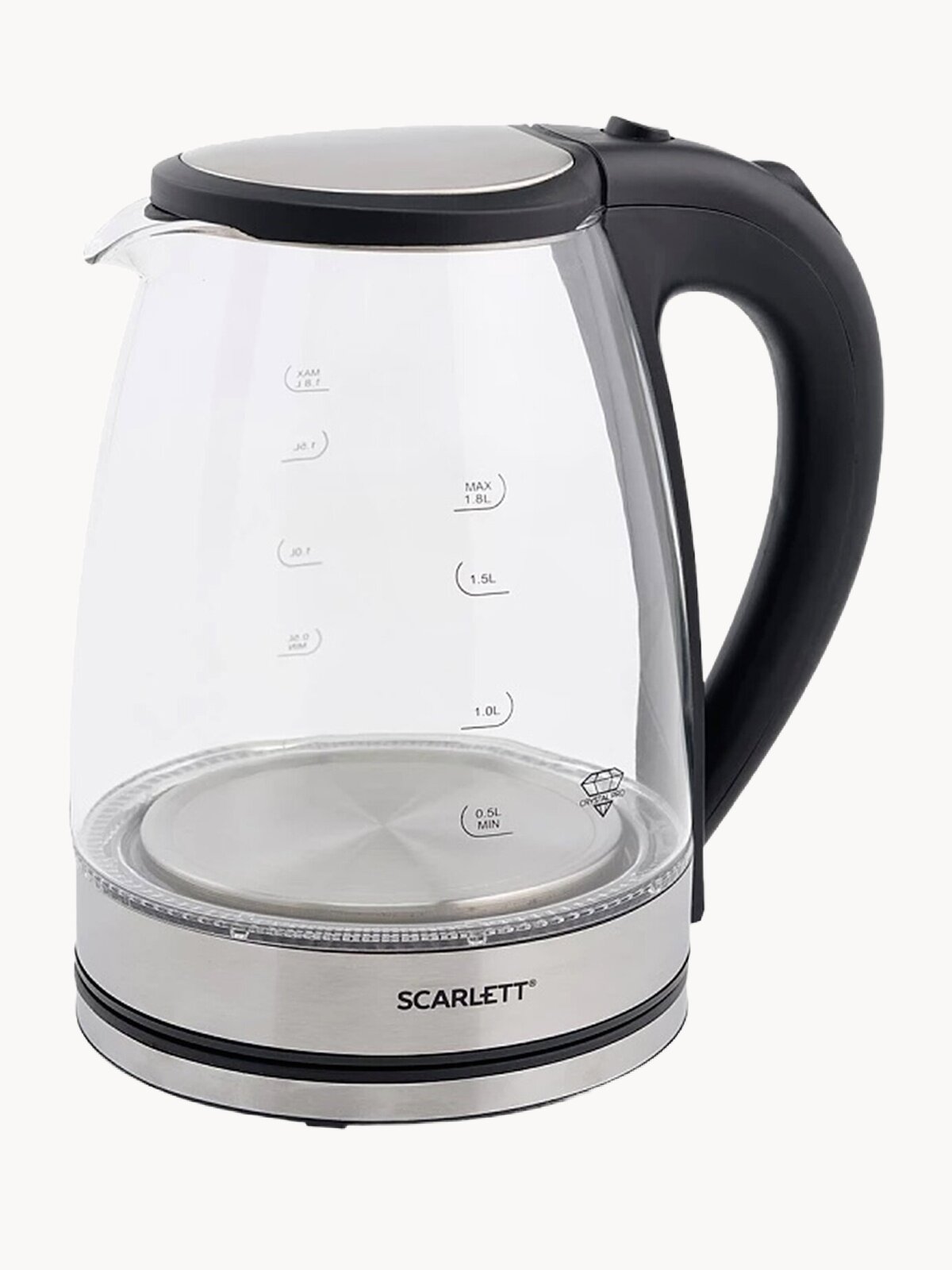 Электрический чайник с подсветкой SCARLETT SC-EK27G35 с объемом 1.8 л