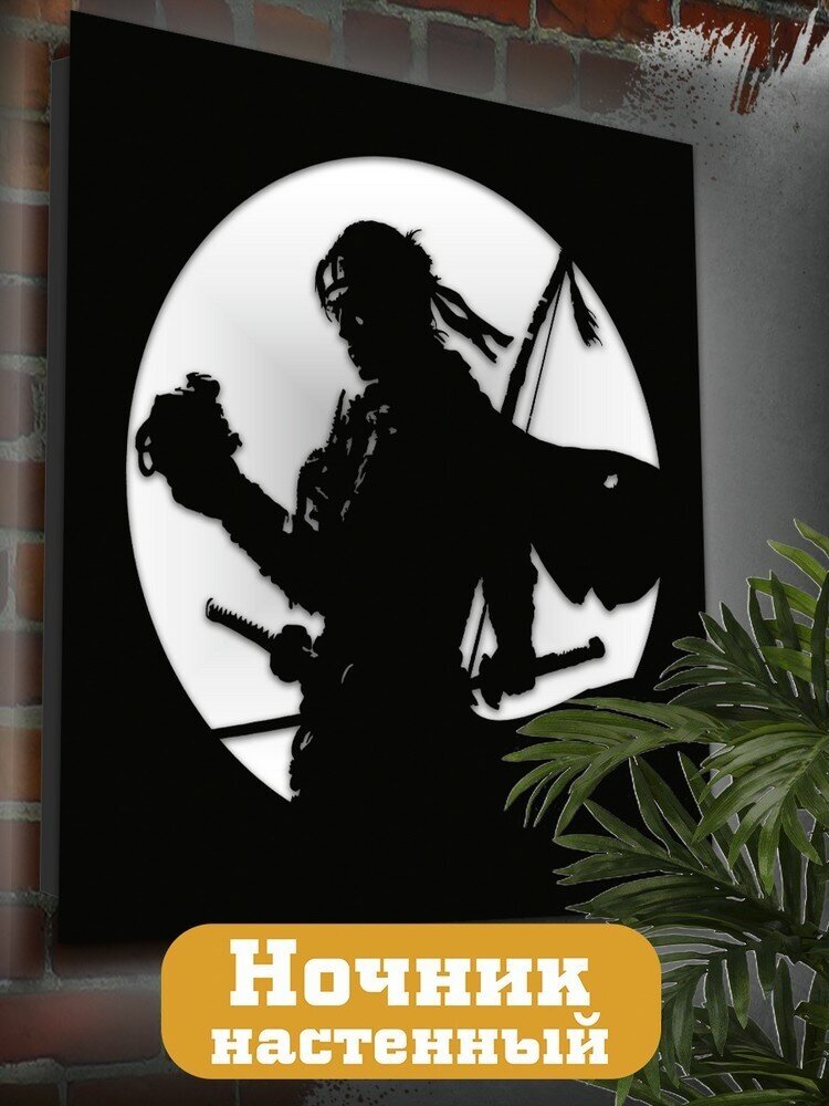 Настенный светильник панно Игры Ghost of Tsushima - 1711