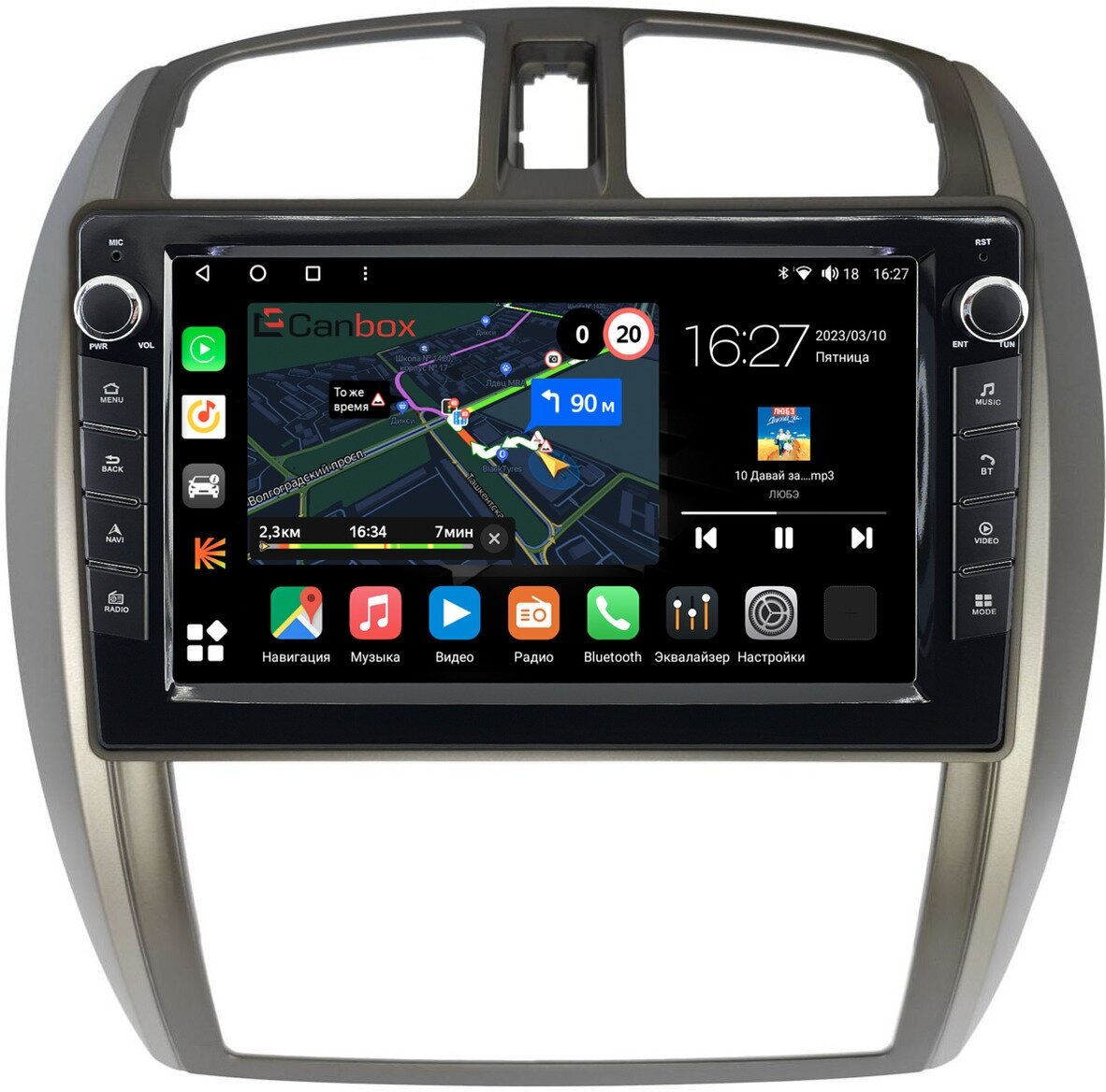 Штатная магнитола Mazda Familia (Y11) 1999-2008 (авто с климат-контролем) Canbox M-Line 7821-9-046 Android 10 (4G-SIM, 2/32, DSP, IPS) С крутилками