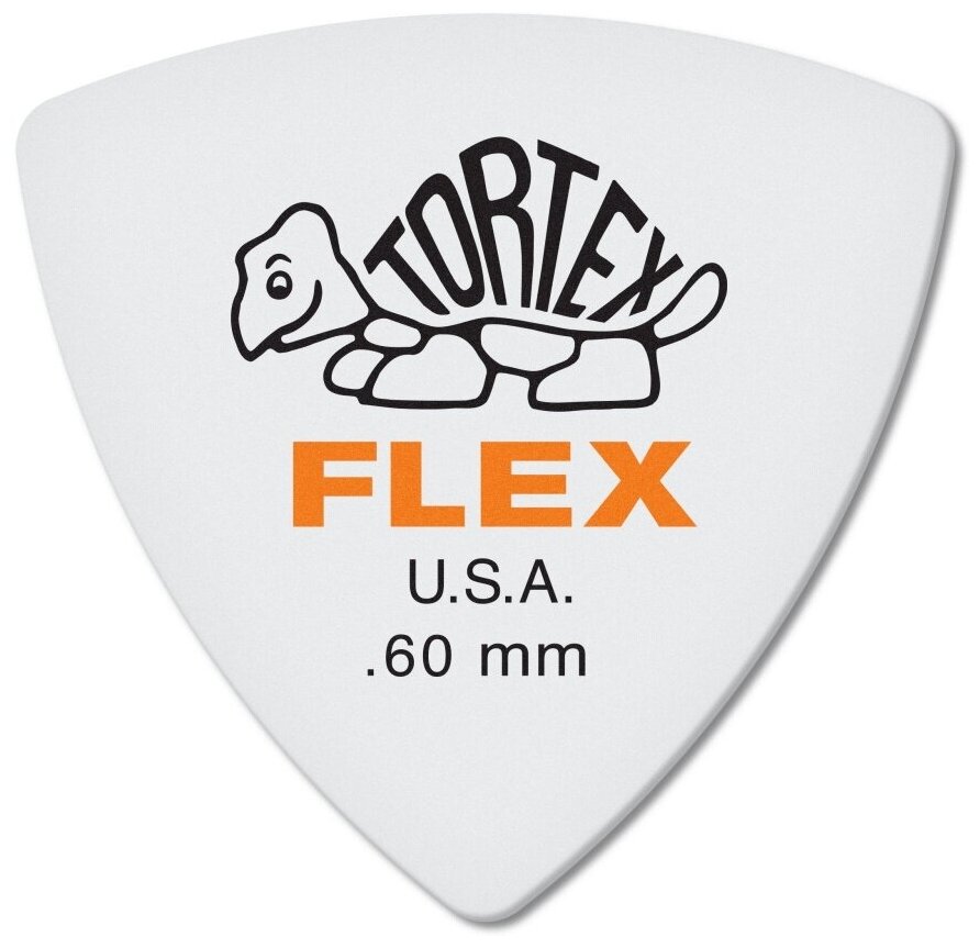 456P.60 Tortex Flex Медиаторы, 6шт, толщина 0,60мм, треугольные, Dunlop