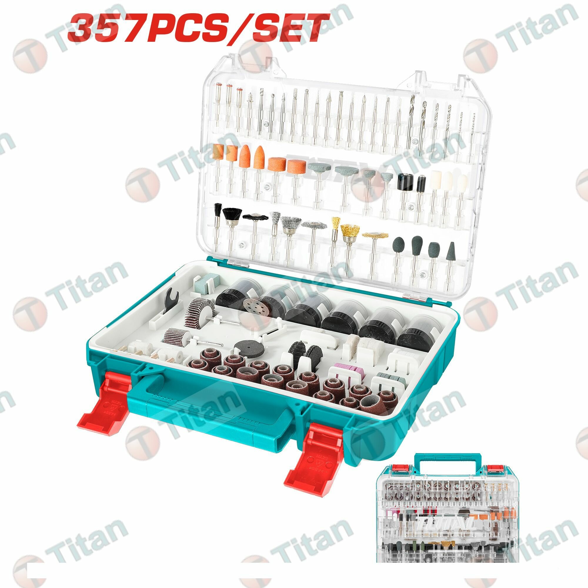 Набор насадок для гравера, 357 предметов TOTAL TACSD13571