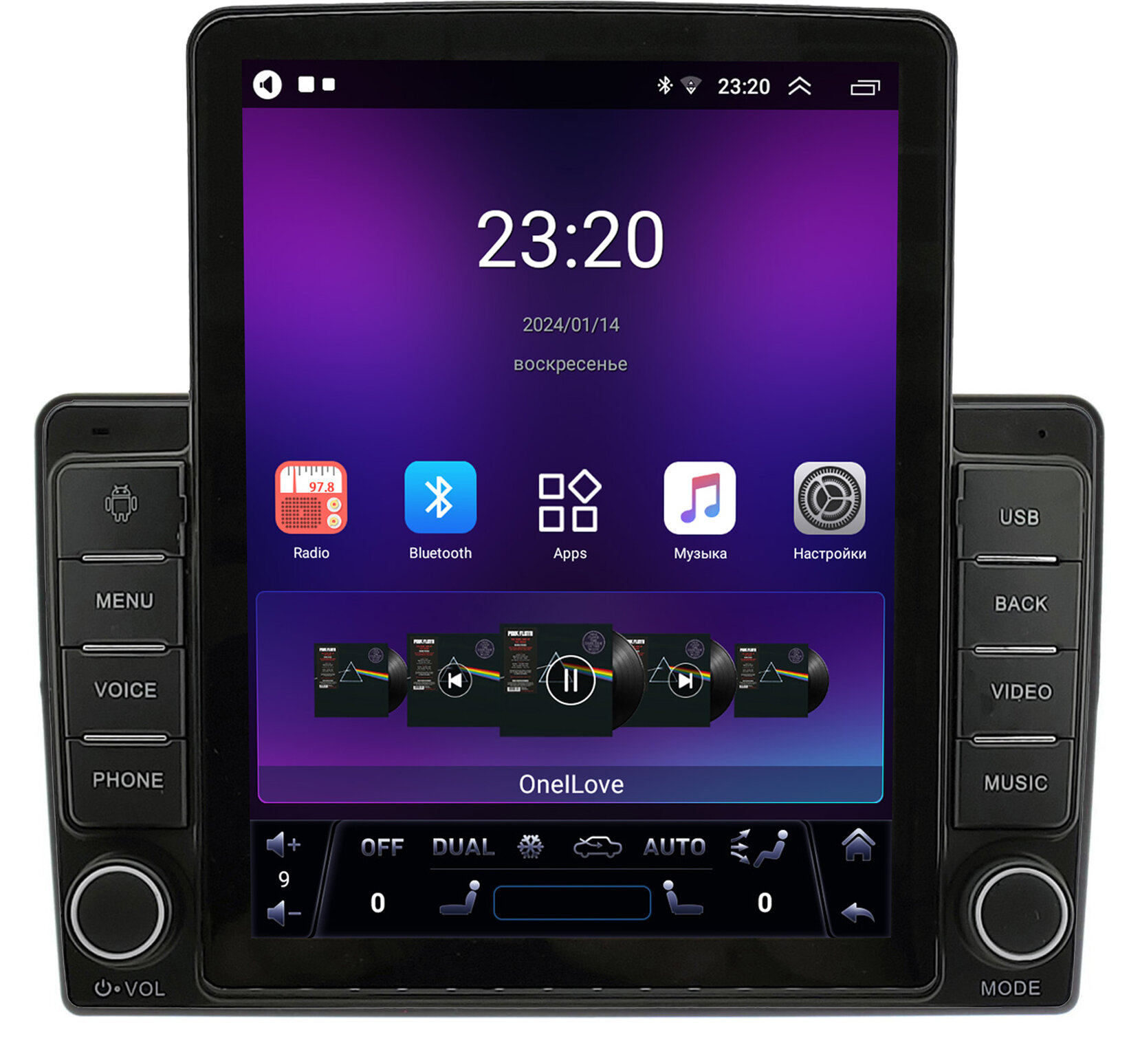 Штатная магнитола Canbox GTR095-9-1030 Daewoo Winstorm 2006-2011 (устанавливается вниз) Android 10 (QLed, 4/64, DSP, CarPlay)