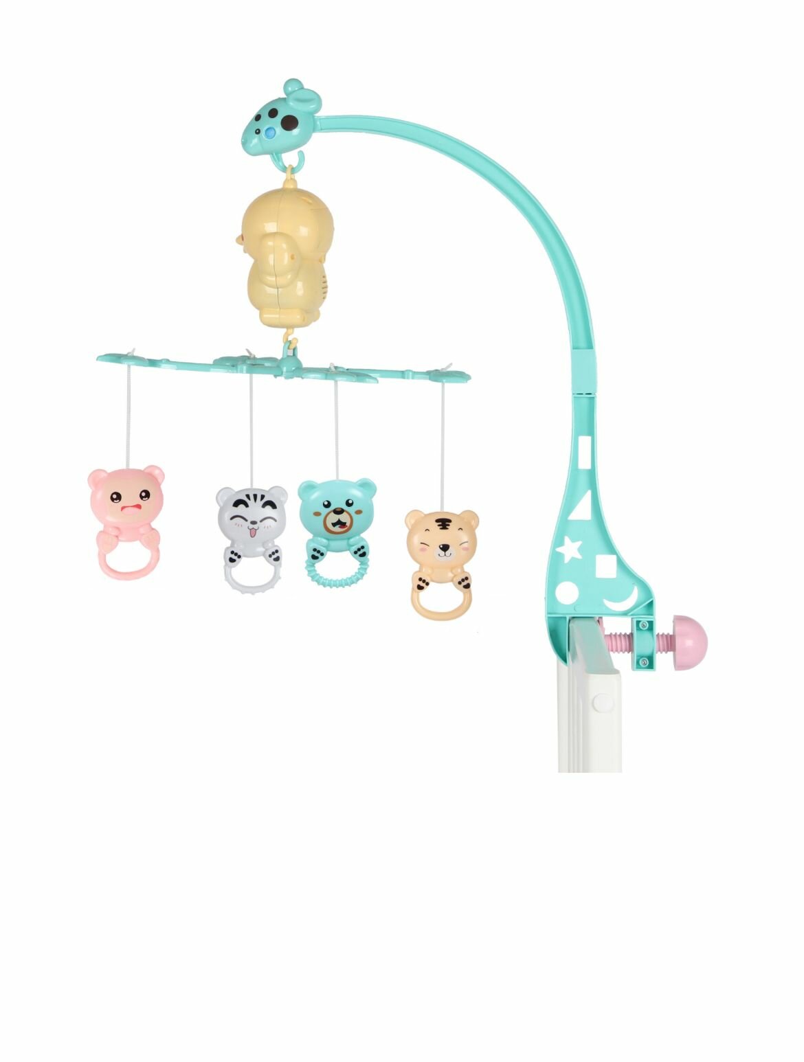 Музыкальная карусель на детскую кроватку Konig Kids, Пупс 500 мелодий, крепление винт, работает от батареек.