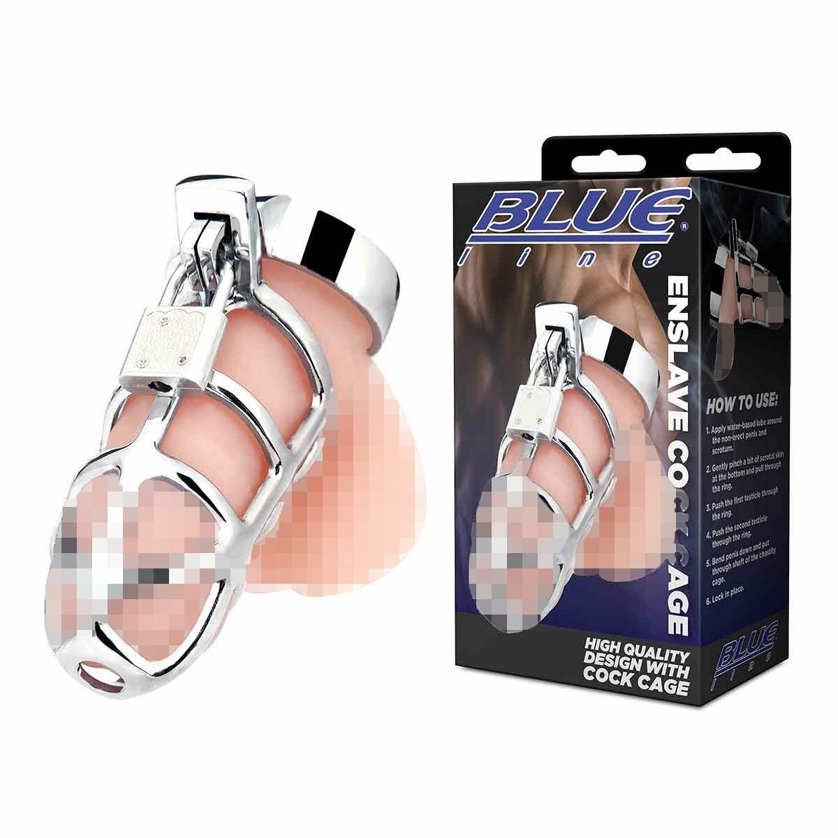 Blue Line Металлическая клетка Enslave Cock Cage (BLM5017), серебристый