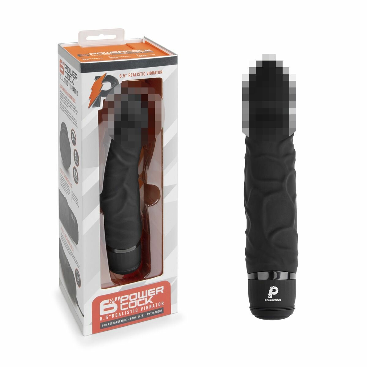 Классический массажер 6.5 Girthy Realistic Vibrator черый