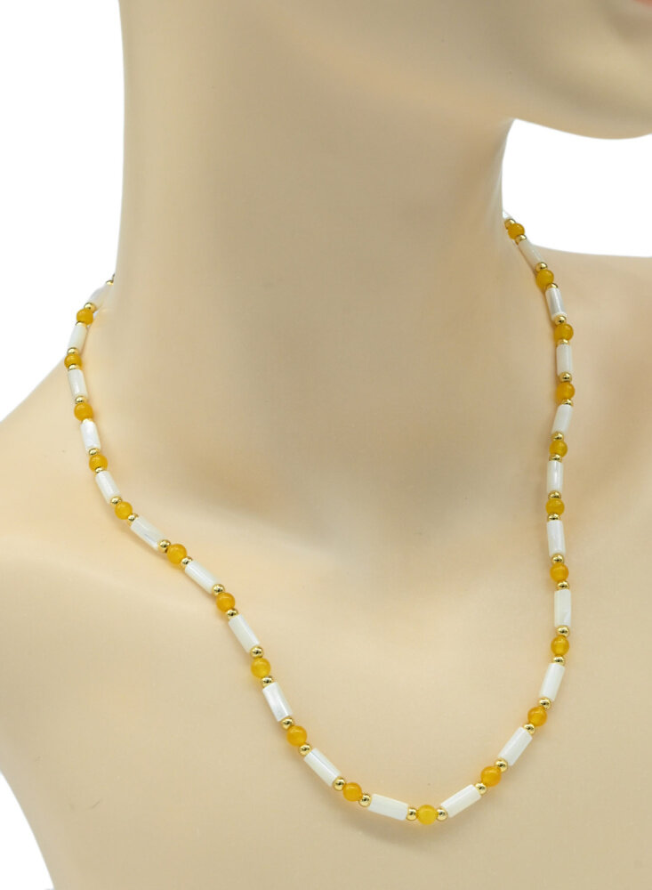 Бусы Радуга Камня, перламутр