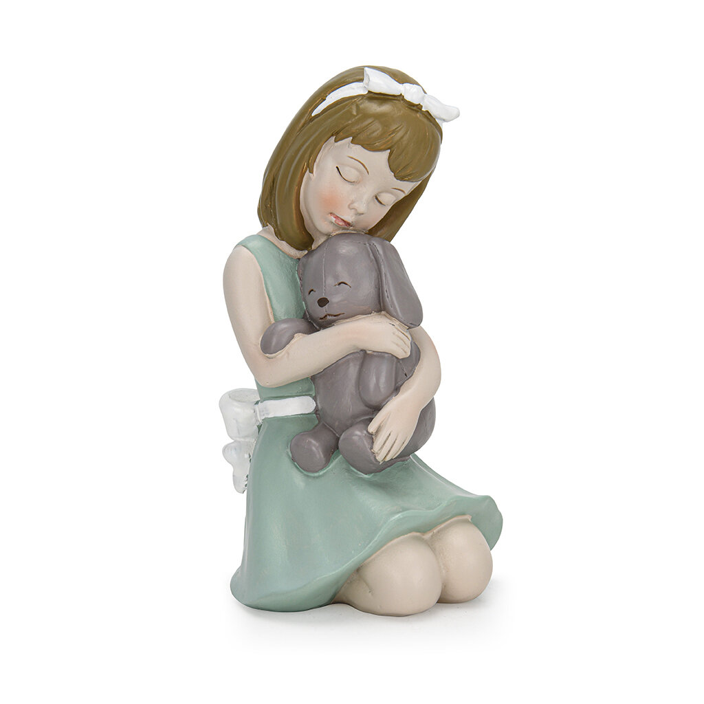 Статуэтка "Девушка с собакой" 13 см (полирезин)