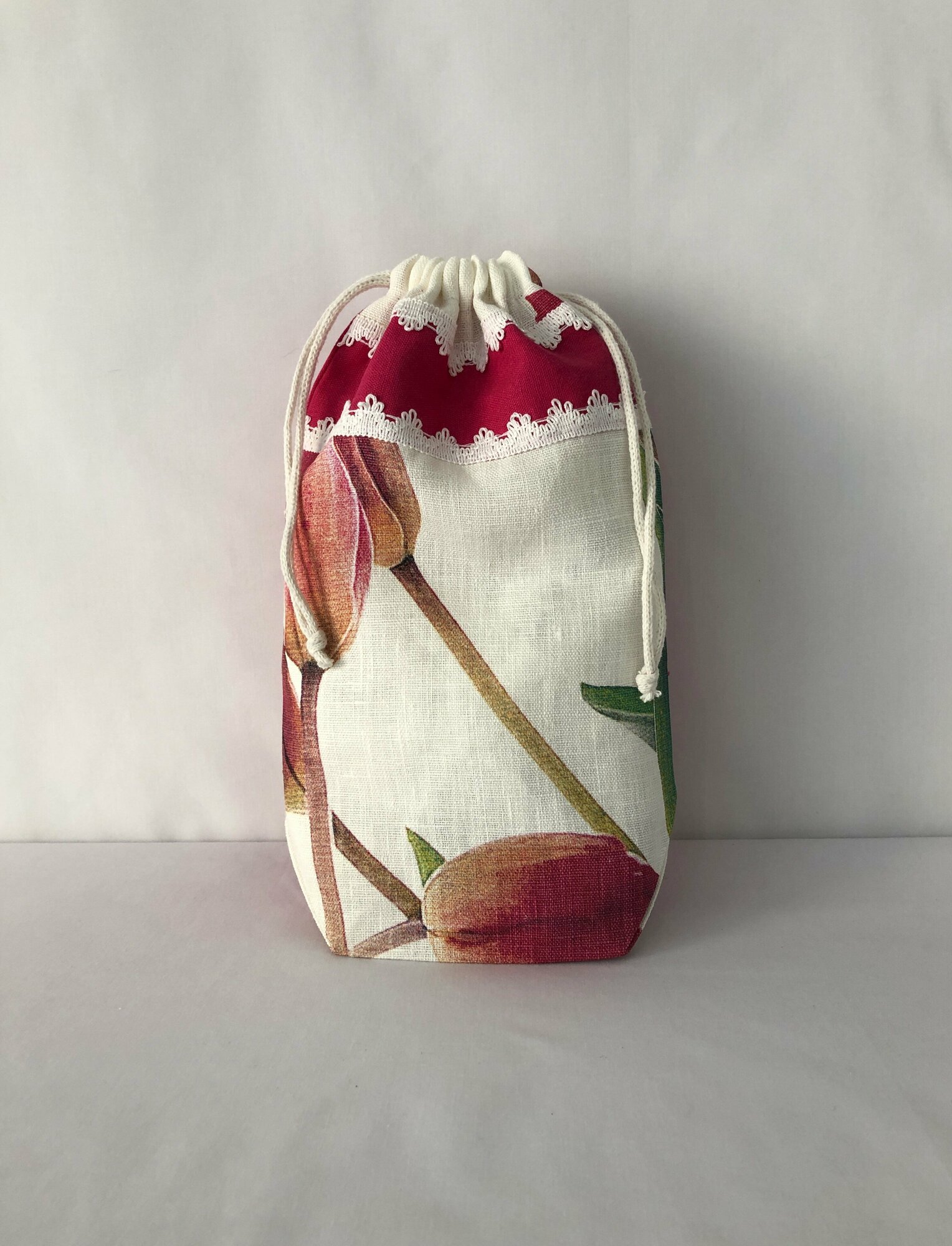 Мешочек льняной, -2-М4-3, размер 19x29x7,5 см, для хранения и упаковки, №15