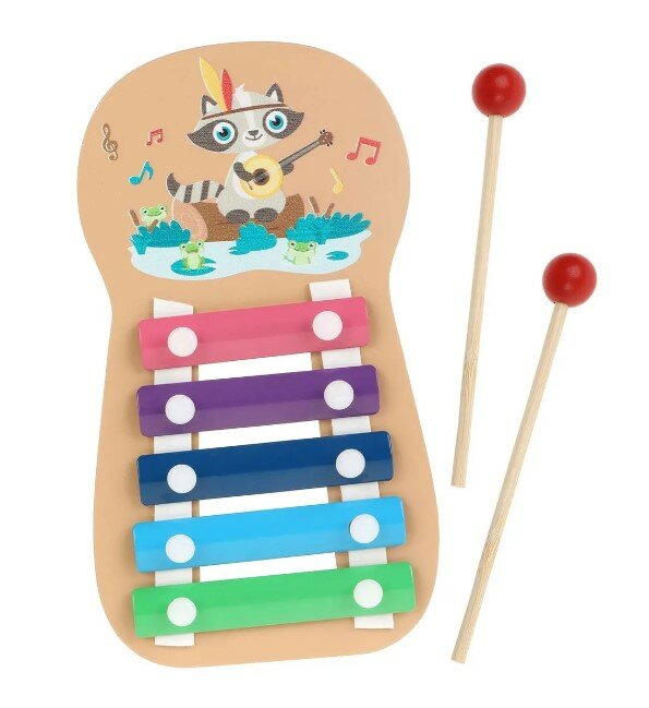 MAPACHA. 76764 Ксилофон "Звуки озера" 20 см. бежевый