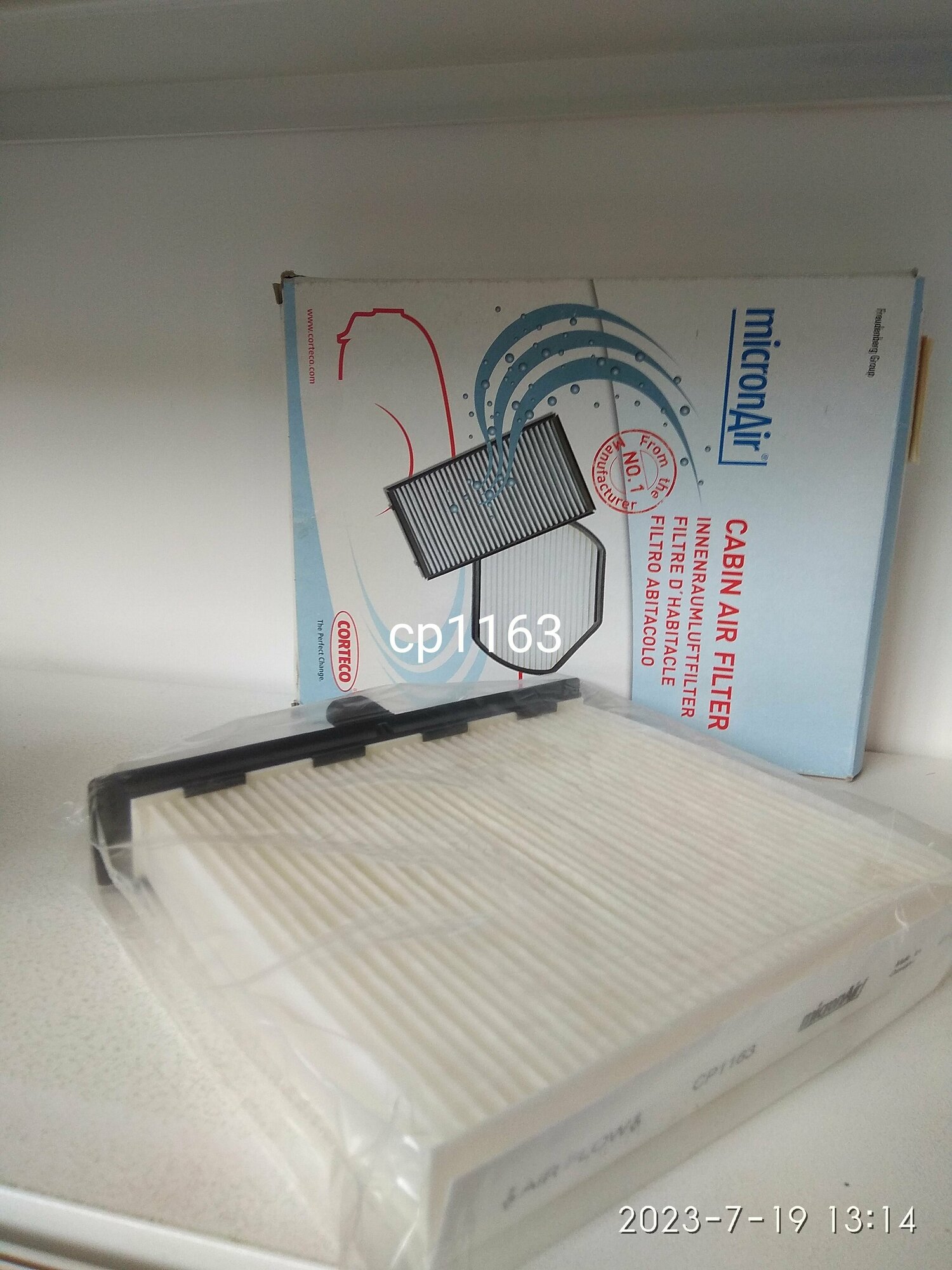 Фильтр салонный CORTECO CP1163 для Renault Scenic/Grand Scenic