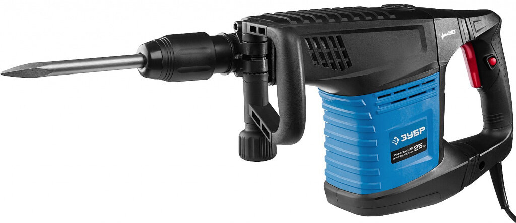 Отбойный молоток ЗУБР Профессионал ЗММ-25-1500, SDS-Max, кейс в комплекте
