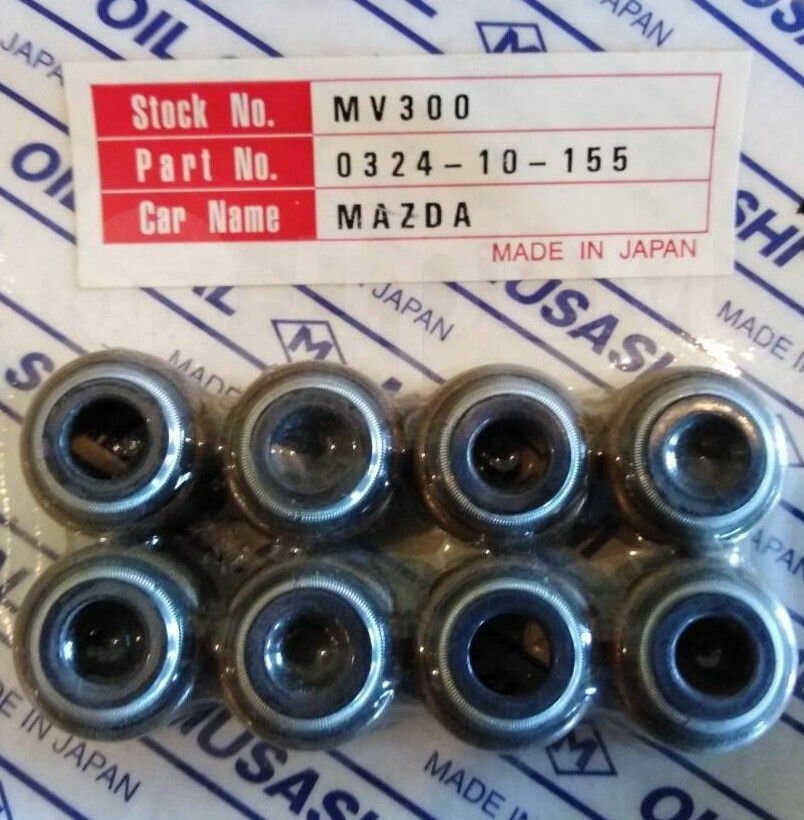 Колпачок маслосъёмный к-т 8шт. MV300; TC; ZB; 0324-10-155; 8072-10-155; 8072-23-095A; MAZDA; MUSASHI