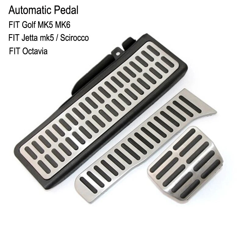 Накладки На Педали Из Нержавеющей Стали С Противоскользящим Покрытием Для VW Jetta Mk5, Golf 5, 6, Scirocco, Rabbit, EOS, Tiguan
