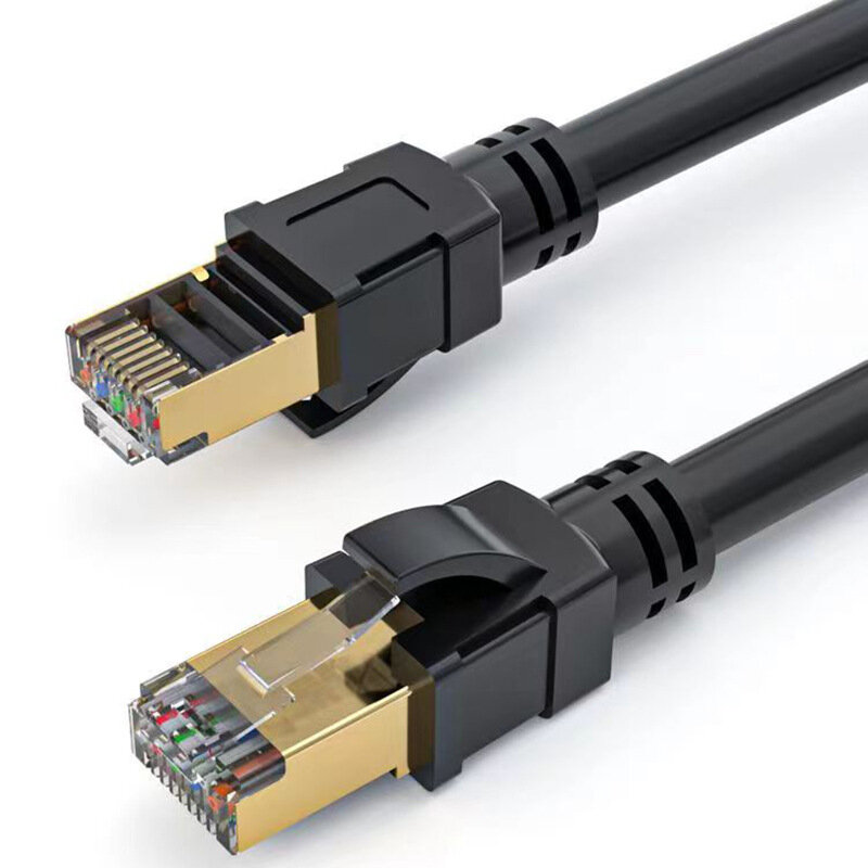 Кабель сетевой, 10G, 40G, Категория 8, экранированный, с перемычкой, бескислородная медь, черный, 3 м